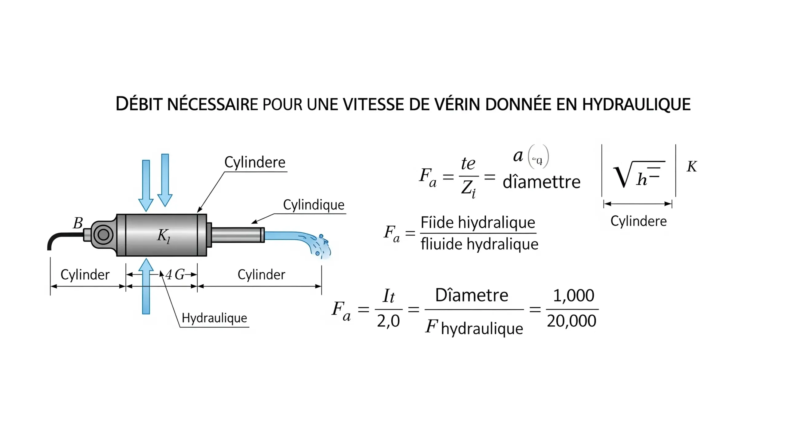 Calcul du Débit pour une Vitesse de Vérin - Exercice corrigé