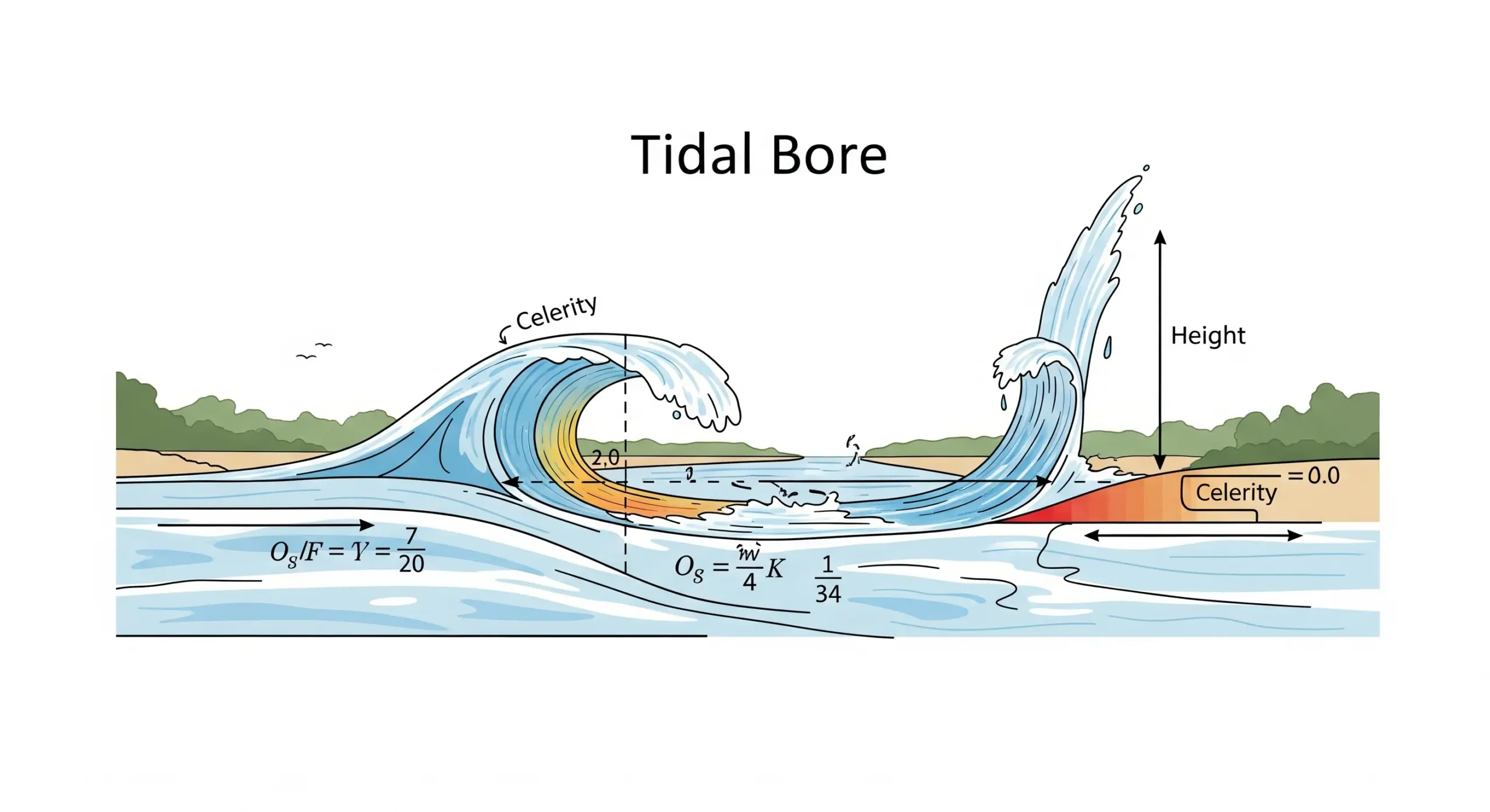 Calcul de la Célérité et de la Hauteur d'un Mascaret - Exo corrigé